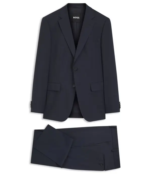 BOSS Two-piece Slim-fit Suit In Virgin Wool