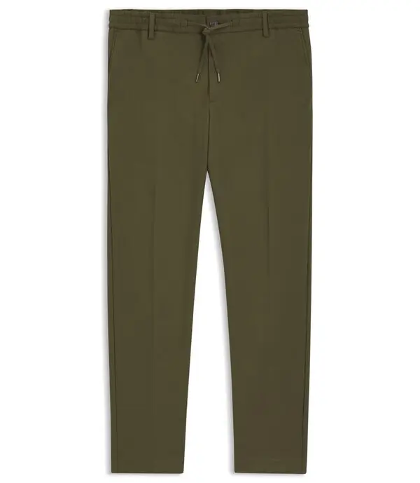 BOSS Modern-fit Pants In Stretch Twill - Light Green