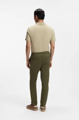BOSS Modern-fit Pants In Stretch Twill