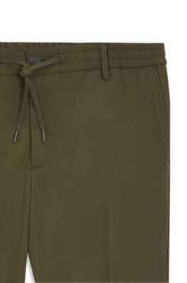 BOSS Modern-fit Pants In Stretch Twill