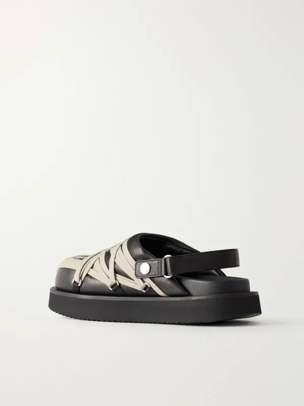 Rick Owens Megalace Platform Leather Mules