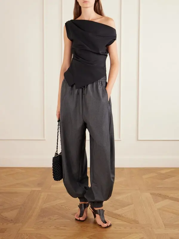 RÓHE Off-the-shoulder Draped Jersey Blouse