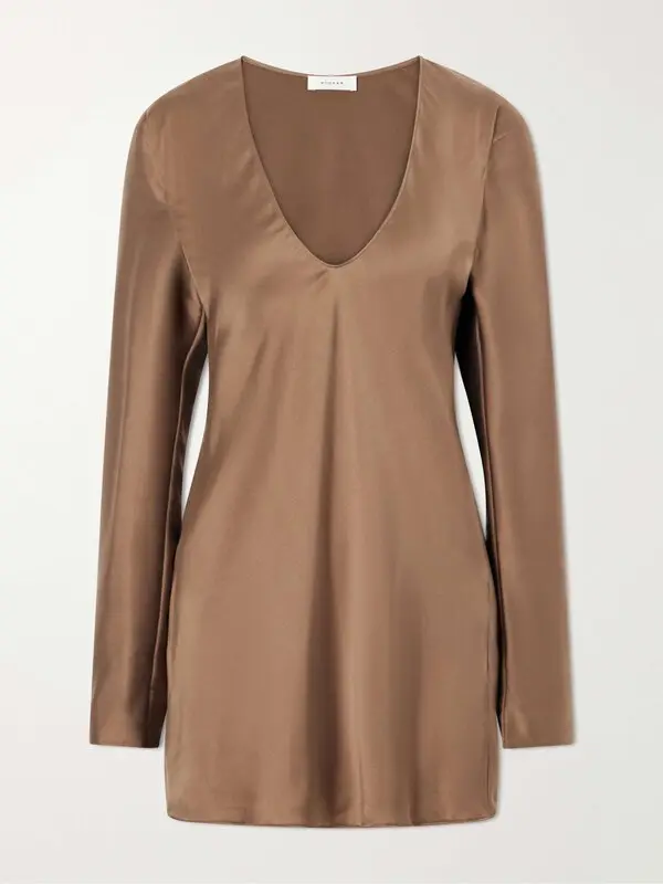 RUOHAN Syros Silk-blend Satin Blouse