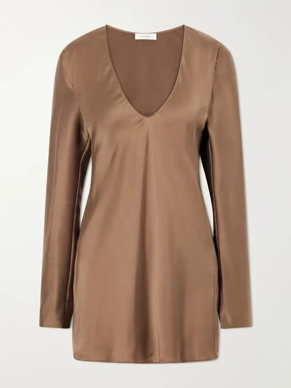 RUOHAN Syros Silk-blend Satin Blouse