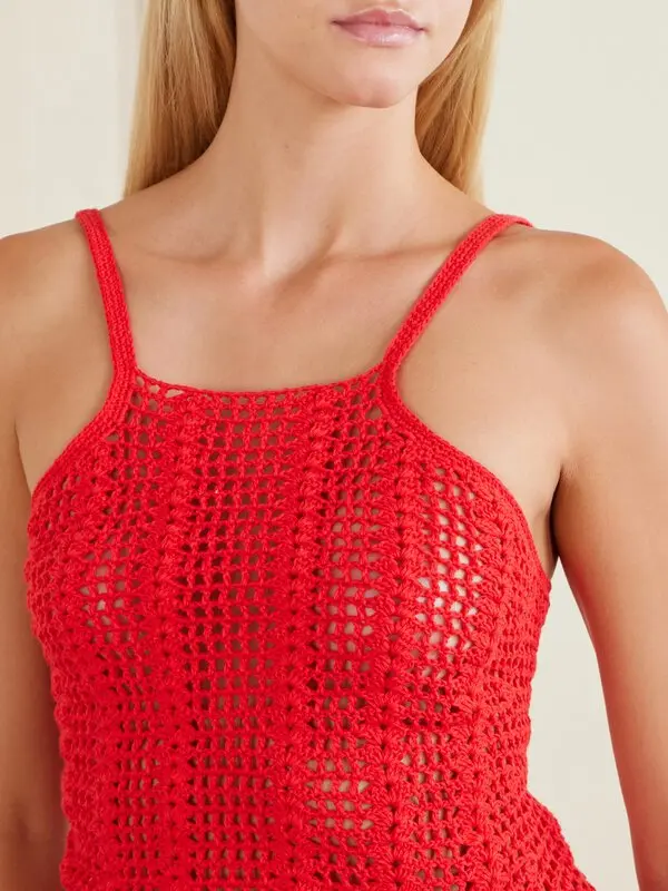 TERRY PUESTO Crocheted Organic Cotton Tank
