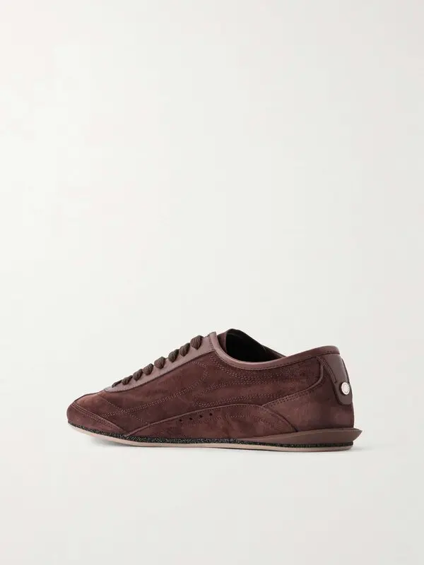 Dolce & Gabbana Leather-trimmed Suede Sneakers
