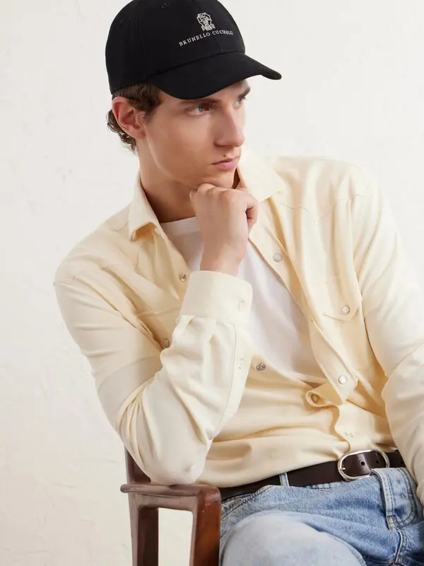Brunello Cucinelli Logo-embroidered Cotton-twill Baseball Cap - Black