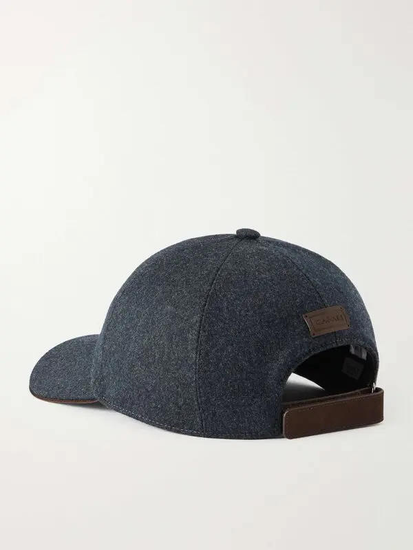 Canali Logo-appliquéd Wool Cap
