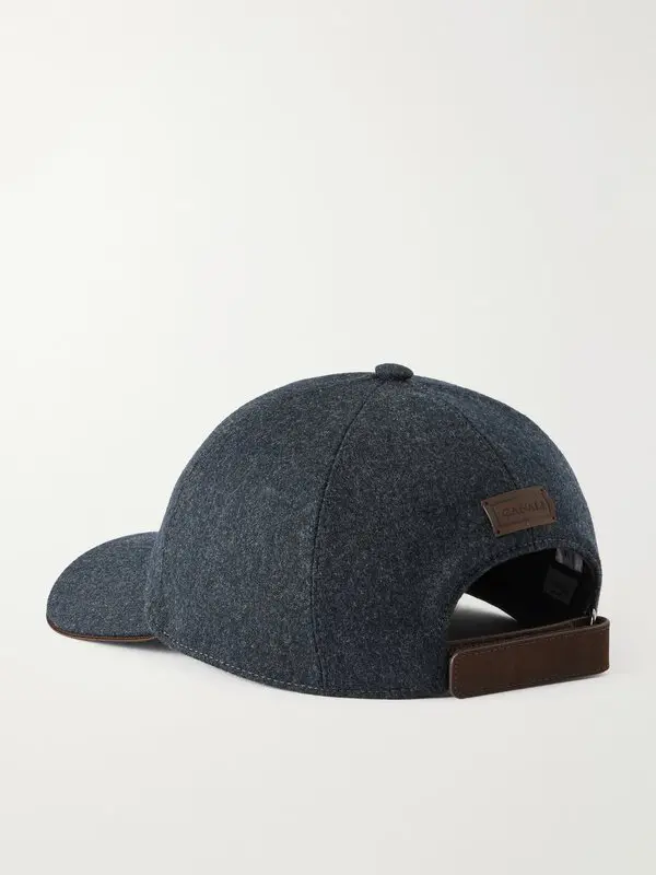 Canali Logo-appliquéd Wool Cap