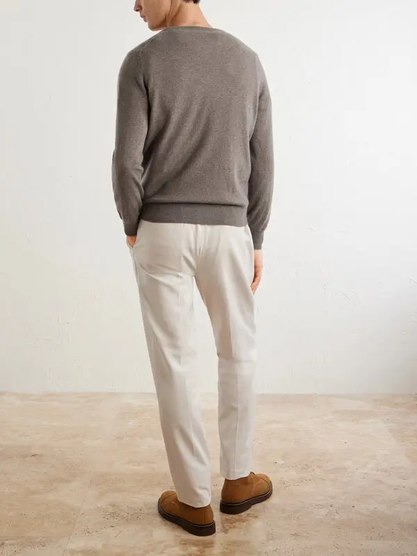 Brunello Cucinelli Cashmere Crew Neck Sweater - Brown