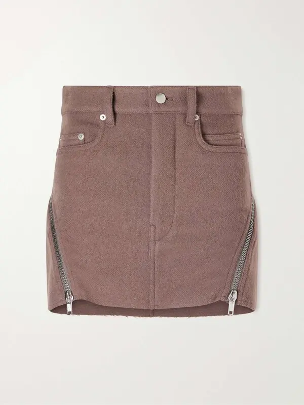 Rick Owens Bolan Banana Virgin Wool Mini Skirt
