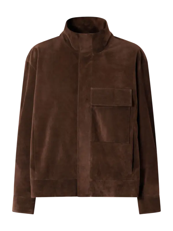 NILI LOTAN Cirque Suede Jacket - Brown