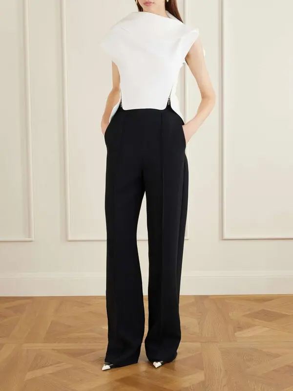Maticevski Whirl Asymmetric Layered Crepe Top