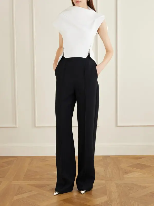 Maticevski Whirl Asymmetric Layered Crepe Top