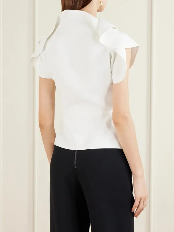 Maticevski Whirl Asymmetric Layered Crepe Top