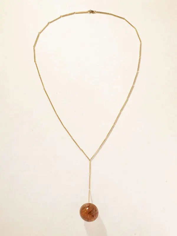 Marisa Klass 18-karat Yellow Gold And Quartz Necklace