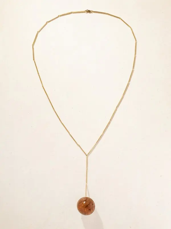 Marisa Klass 18-karat Yellow Gold And Quartz Necklace