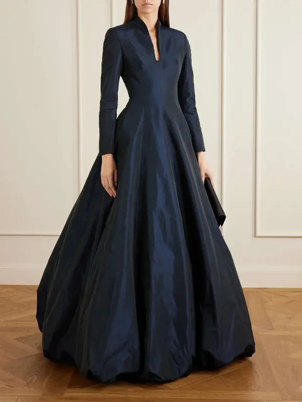 MARMAR HALIM Pleated Taffeta Gown