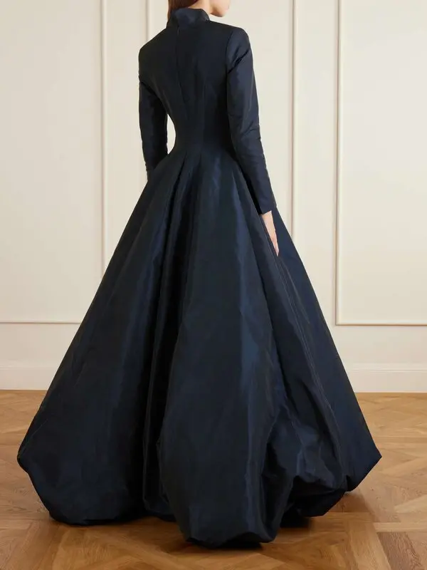MARMAR HALIM Pleated Taffeta Gown