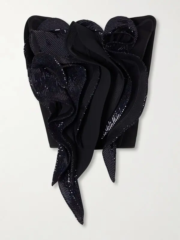 Maticevski Lavish Bodice Embellished Georgette Blouse