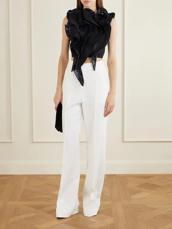 Maticevski Lavish Bodice Embellished Georgette Blouse
