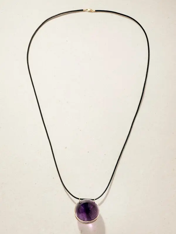 Marisa Klass 18-karat Gold And Amethyst Necklace