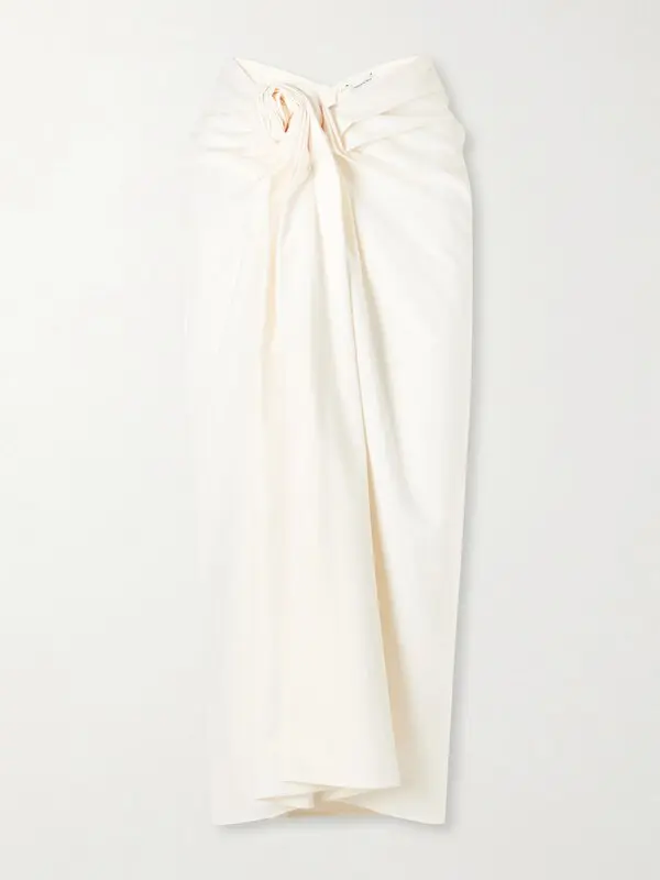 Magda Butrym Embellished Gathered Midi Dress - Neutrals