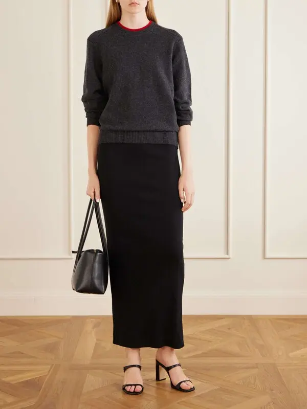 Loulou De Saison Otis Ribbed Cashmere Sweater