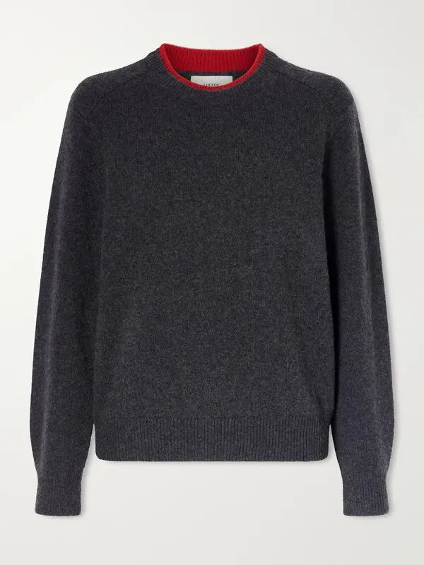 Loulou De Saison Otis Ribbed Cashmere Sweater - Gray