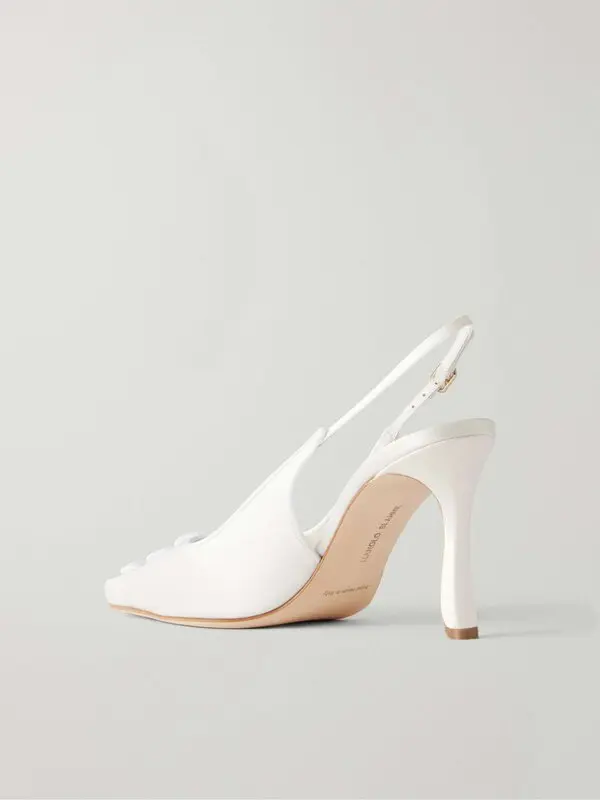 Manolo Blahnik Alexa 90 Embellished Satin Pumps
