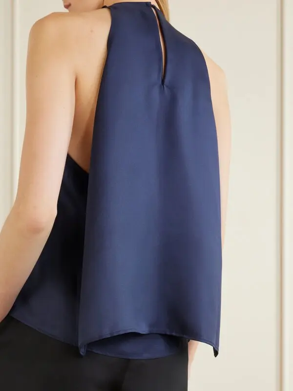 Loulou De Saison Silk-twill Cape Blouse