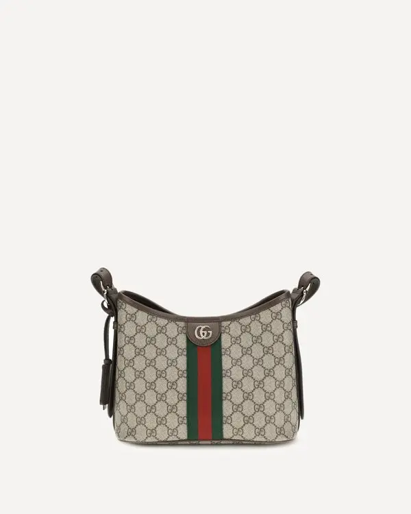 Gucci Small Ophidia Shoulder Bag - Beige