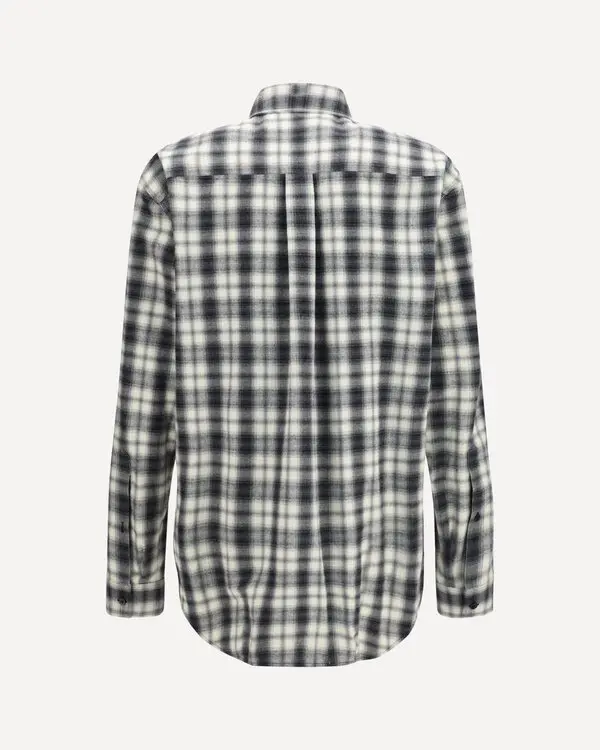 Balenciaga Checked Cotton Flannel Shirt