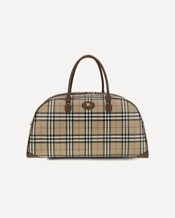 Burberry Check Travel Bag - Beige