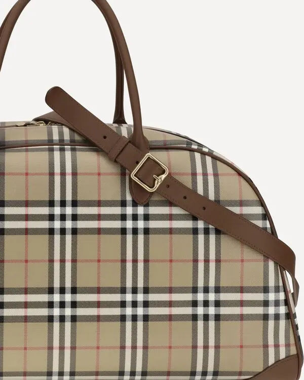 Burberry Check Travel Bag - Beige