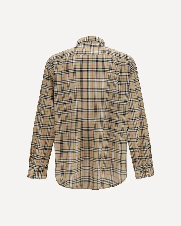 Burberry Check A-over Cotton Shirt Mae