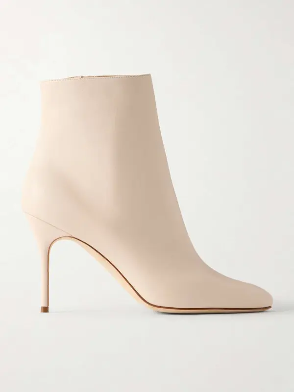 Manolo Blahnik Insopo 90 Leather Ankle Boots