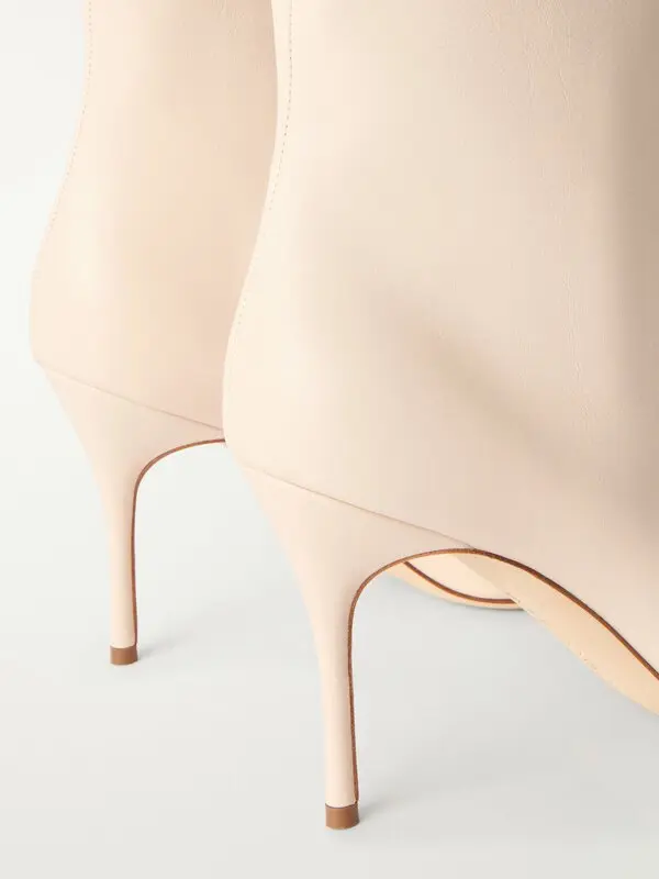 Manolo Blahnik Insopo" 90mm Leather Ankle Boots