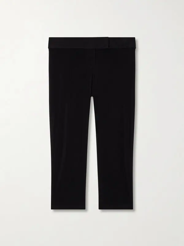 Magda Butrym Cropped Mesh Skinny-leg Pants - Black