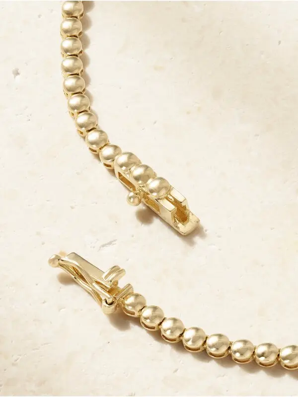 JENNIFER MEYER 18-karat Diamond Beaded Necklace