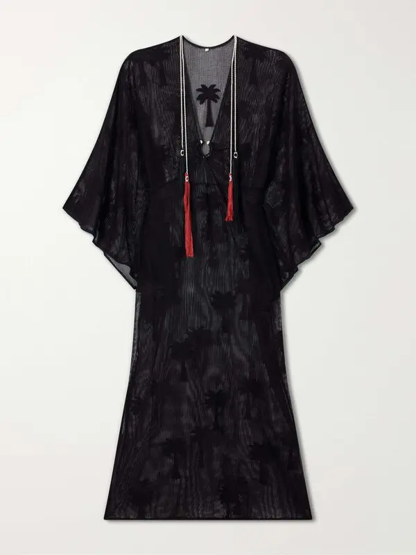 Johanna Ortiz Palm Veil Crocheted Cotton Cover-up