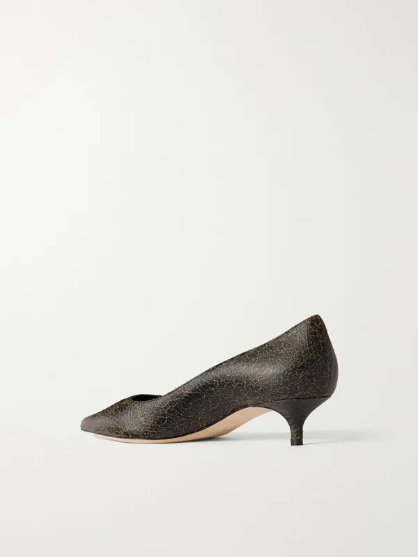 JIMMY CHOO Amelia 30 Crinkled-leather Pumps