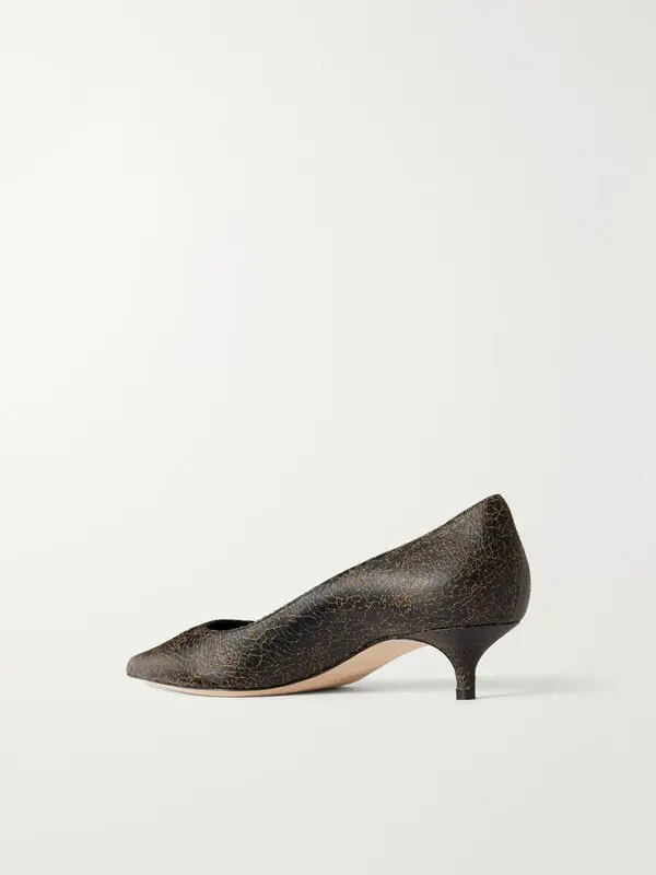 JIMMY CHOO Amelia 30 Crinkled Leather Pumps