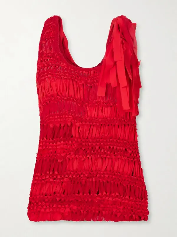 HEIRLOME Juanita Silk Tank With Fringe Detail