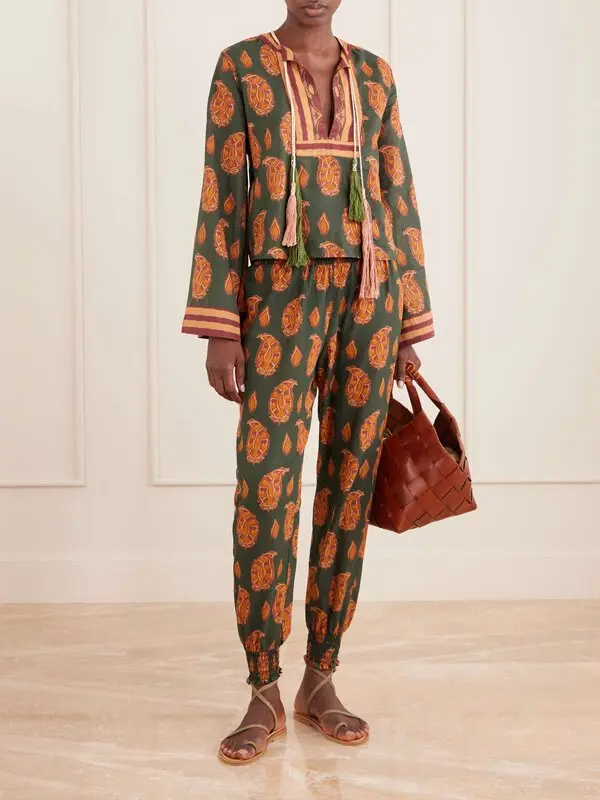 Johanna Ortiz Sun Whisper Printed Cotton Blouse