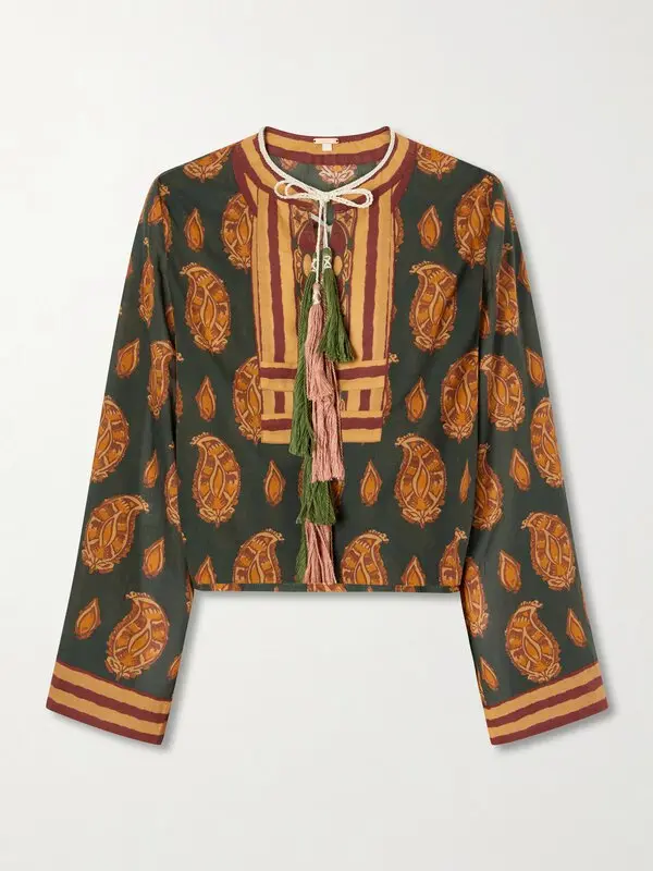 Johanna Ortiz Sun Whisper Printed Cotton Blouse
