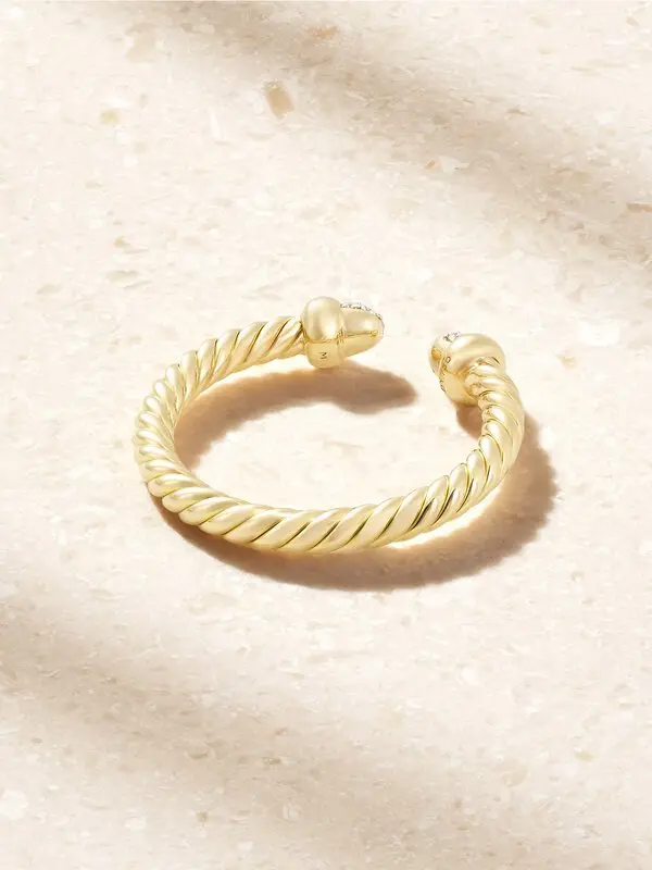 David Yurman 18-karat Micro Cablespira Diamond Ring