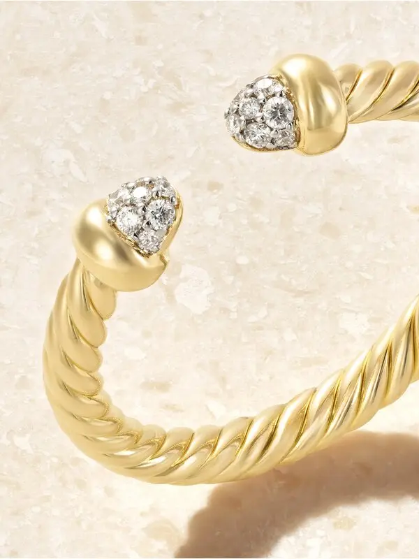 David Yurman 18-karat Micro Cablespira Diamond Ring