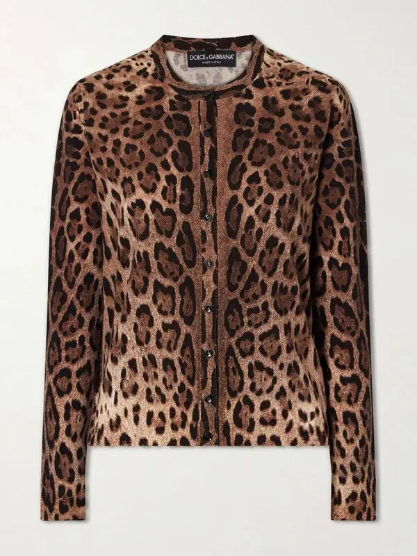 Dolce & Gabbana Leopard-print Wool-blend Cardigan - Leopard Print