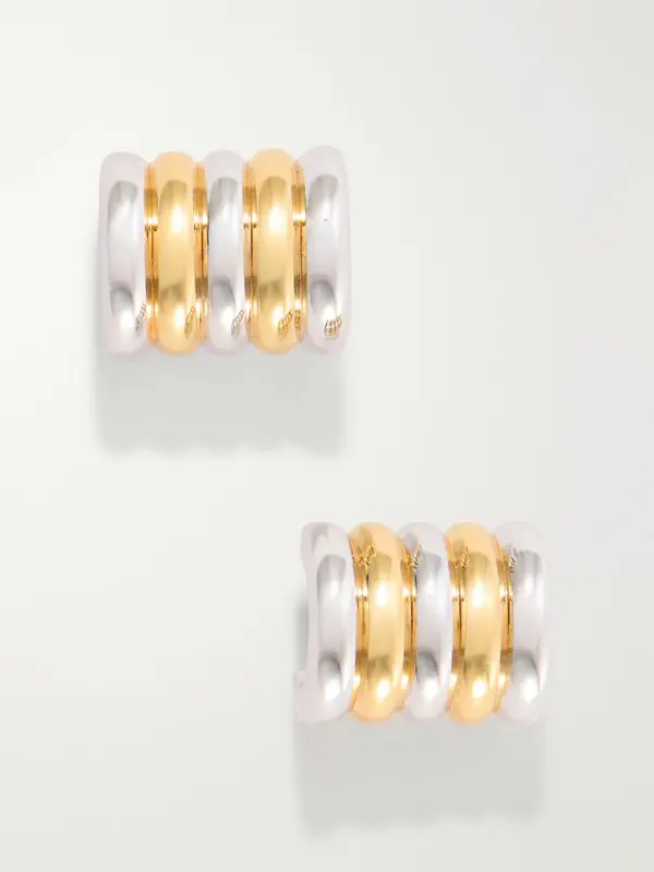 DEHANCHE Hollyhock Two-tone Earrings - Gold